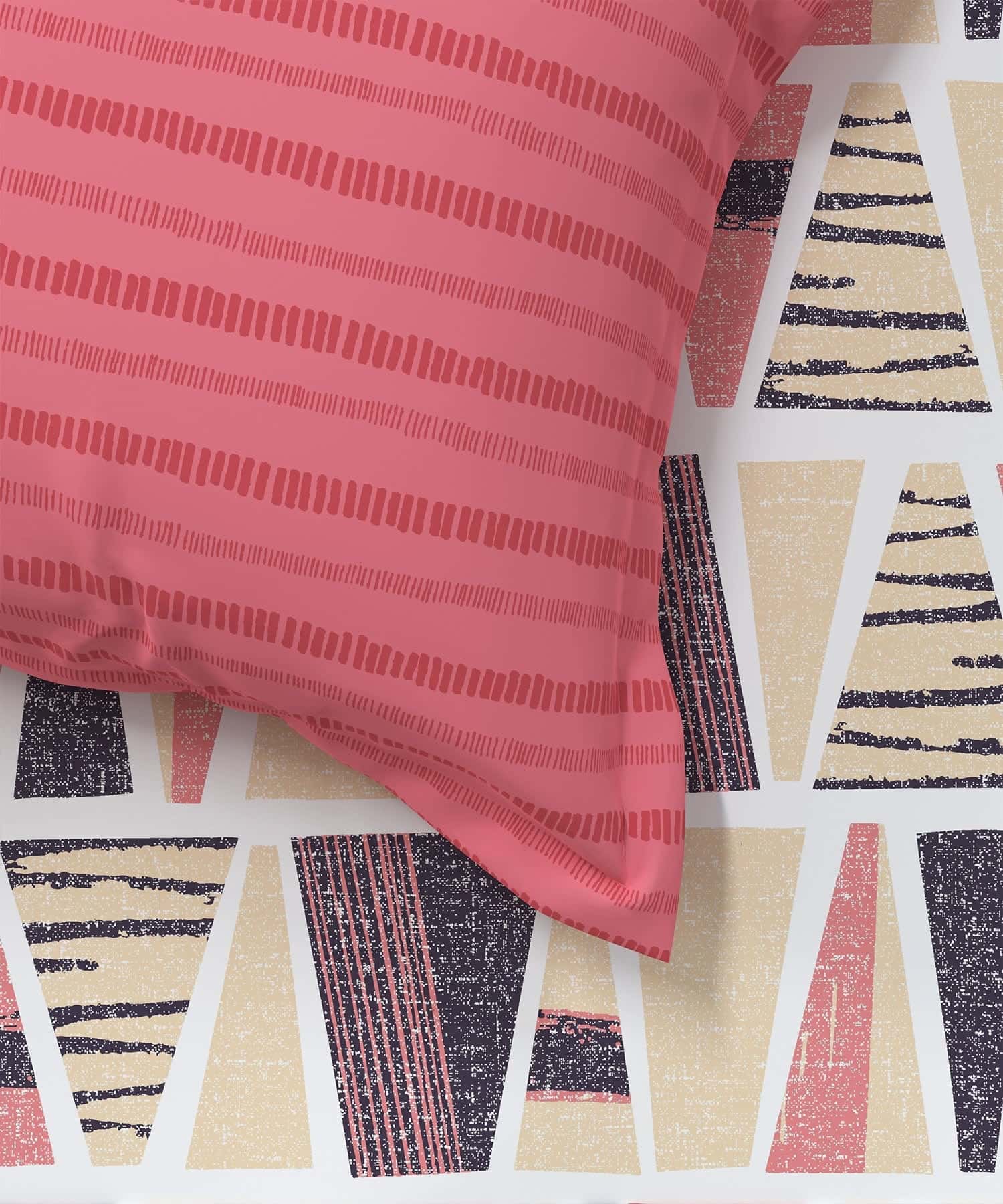 Buy 144 TC Home Essential Queen Bedsheet Set - Atria Pink – myTrident India