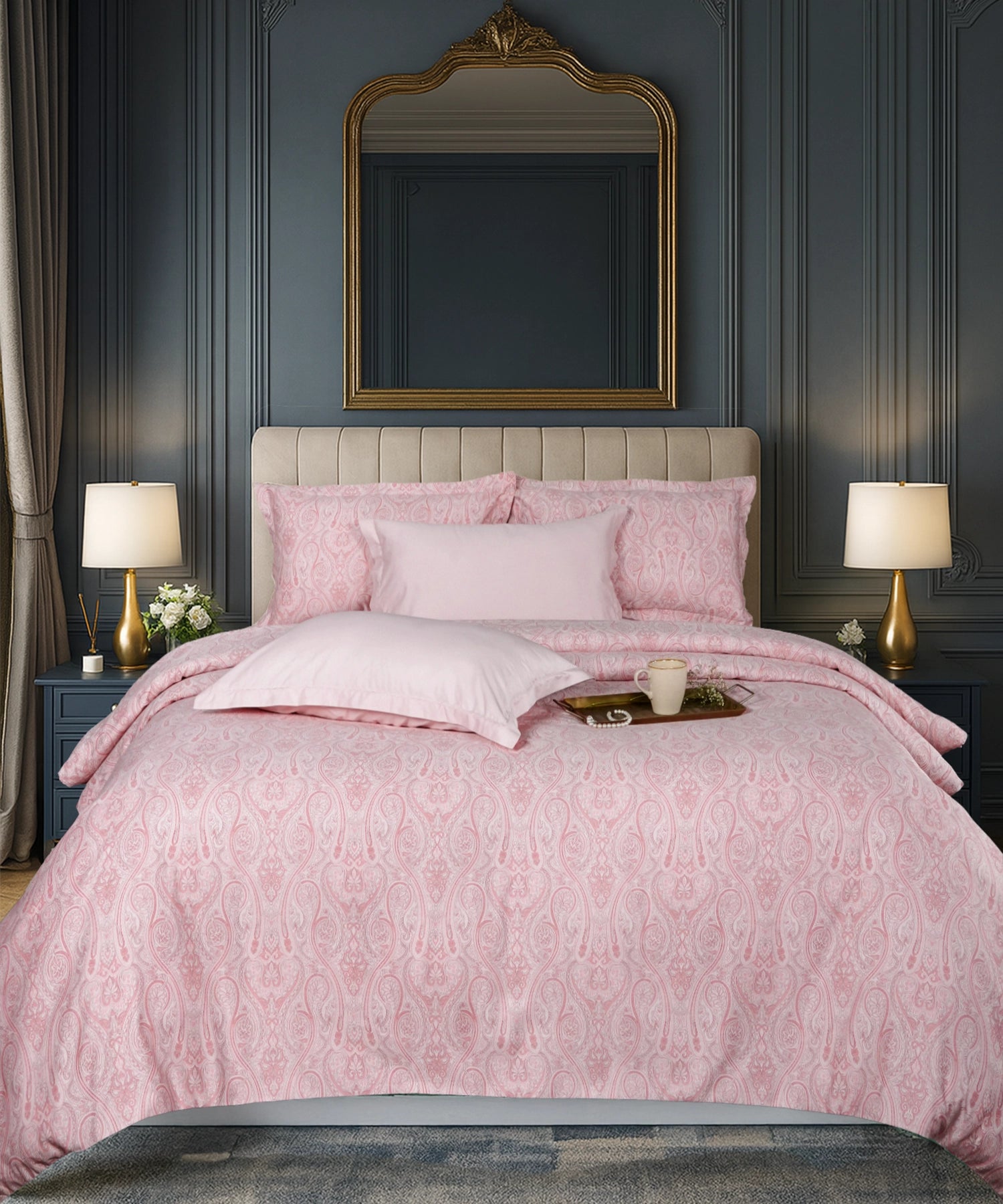 Luxe Home King Bedsheet, Majesty|600 TC Cotton|4 Pillow Covers ...